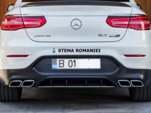 Sticker Stema Romaniei si scris RO - Autocolant Stema Romaniei